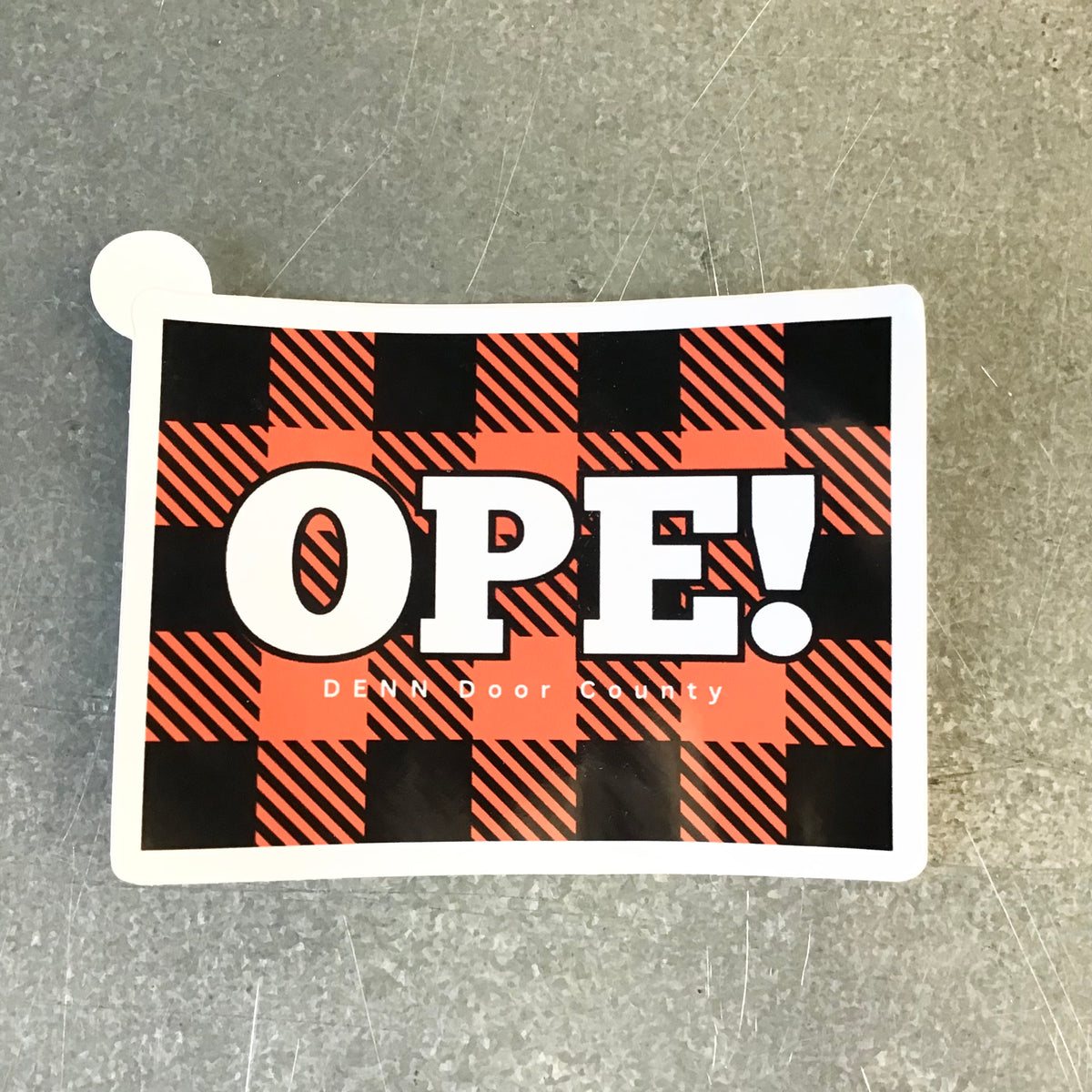 Sticker- Plaid Ope – DENN