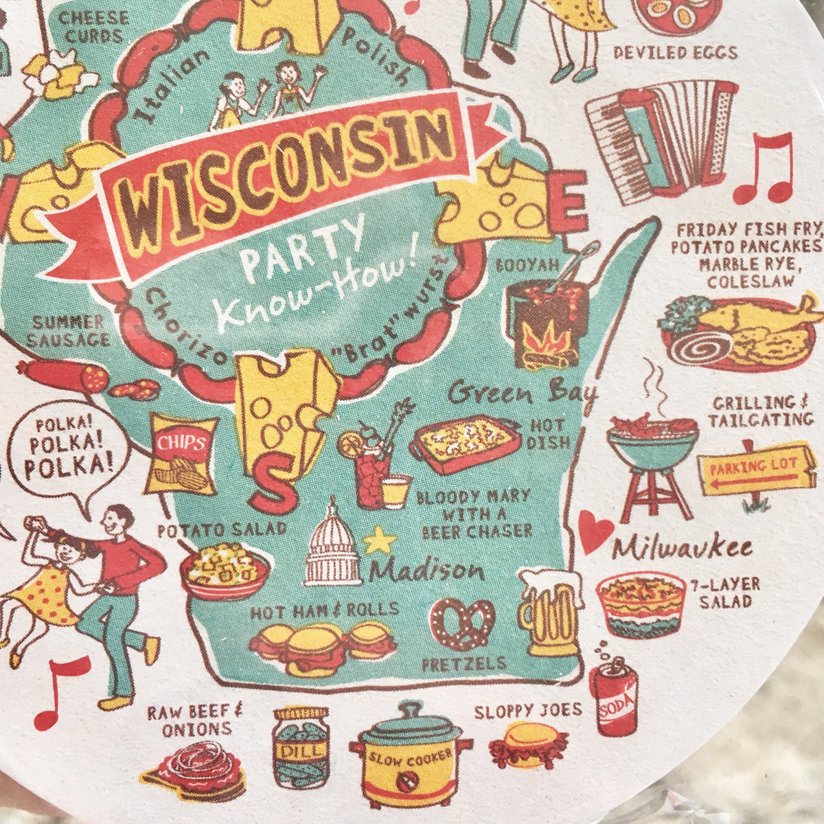Coasters- Wisconsin Party Design – DENN