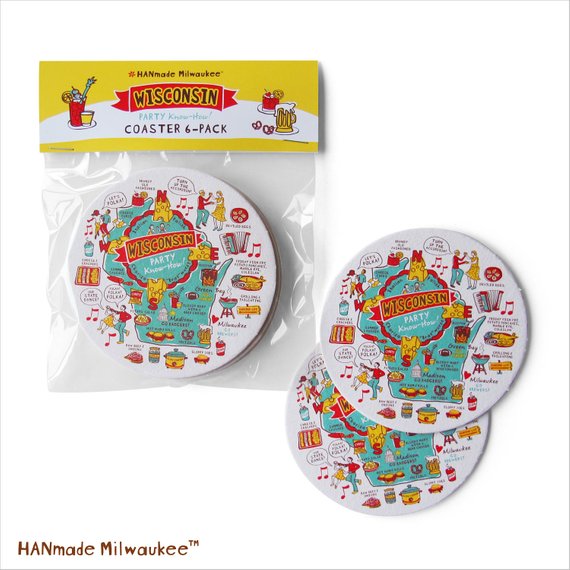 Coasters- Wisconsin Party Design – DENN